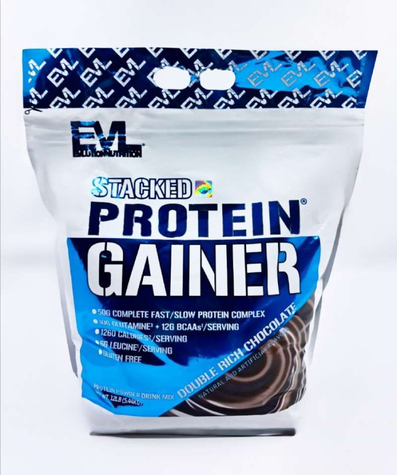Promo Evl Stacked Protein Gainer 12 Lbs Gain N Mass Ans King Masstech ...