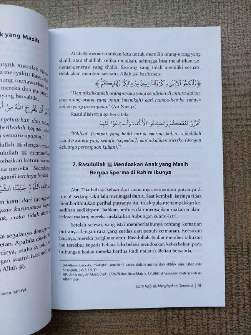 Promo Ori Buku Cara Nabi Menyiapkan Generasi Sebelum Lahir - Usia Pra ...