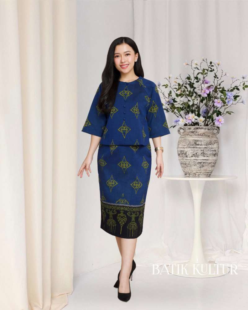 Jual Batik Kultur Set - Bcr & Sfs - Twinkling Stars Tenun In Navy Black Di Seller Sangninja ...