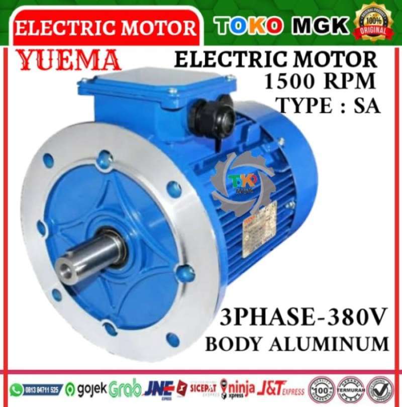 Promo Electrik Motor Yuema Sa 0.09kw/0.12hp/4pole/3phase/b5 Diskon 23% ...