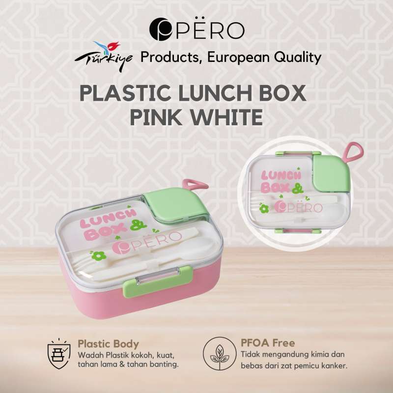 Promo Pero Kids Molly Lunch Box With Cutlery Set 1300ml / Tempat Makan ...