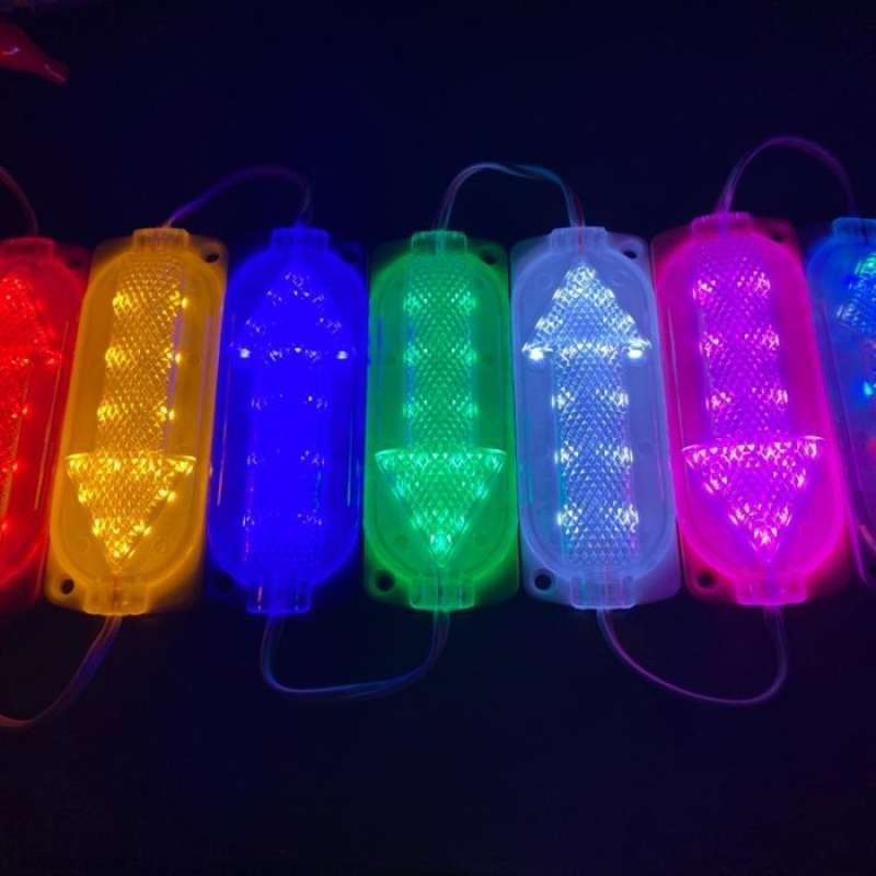 Promo Lampu Led Modul Kolong 24 Volt Model Panah Nyala Running - Biru ...