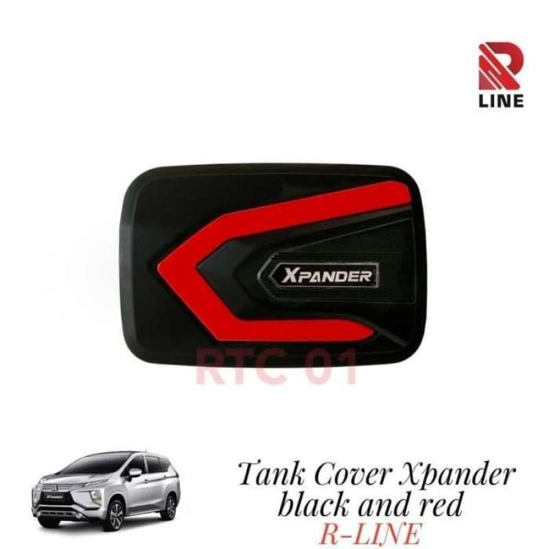 Promo Tank Cover Xpander Tutup Tangki Bensin Mobil Hitam List Merah ...