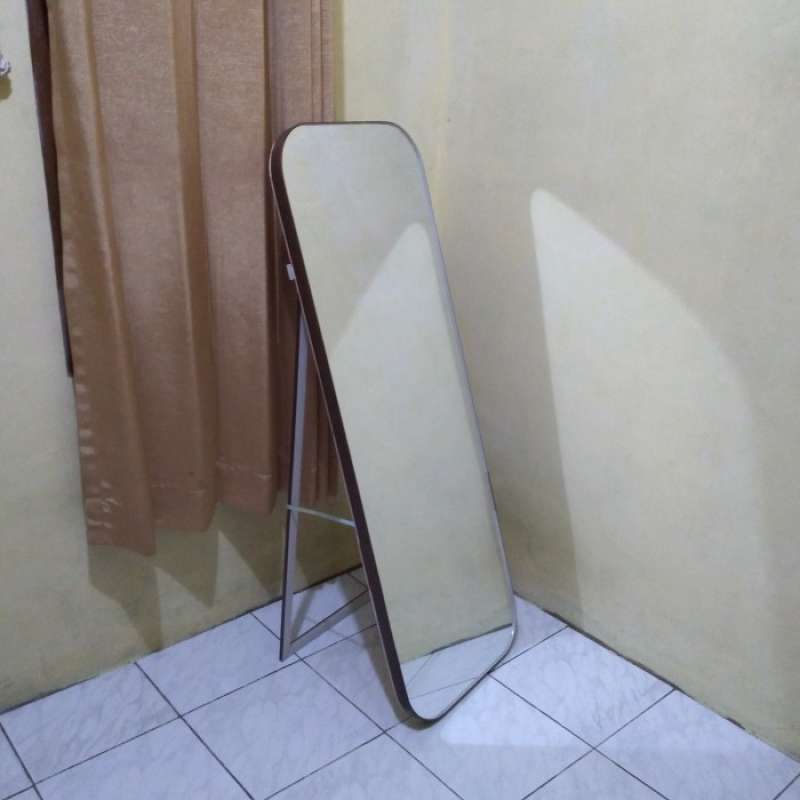 Jual Kaca Cermin Standing Mirror Oval Full Body Ukuran 123cm X 44cm ...