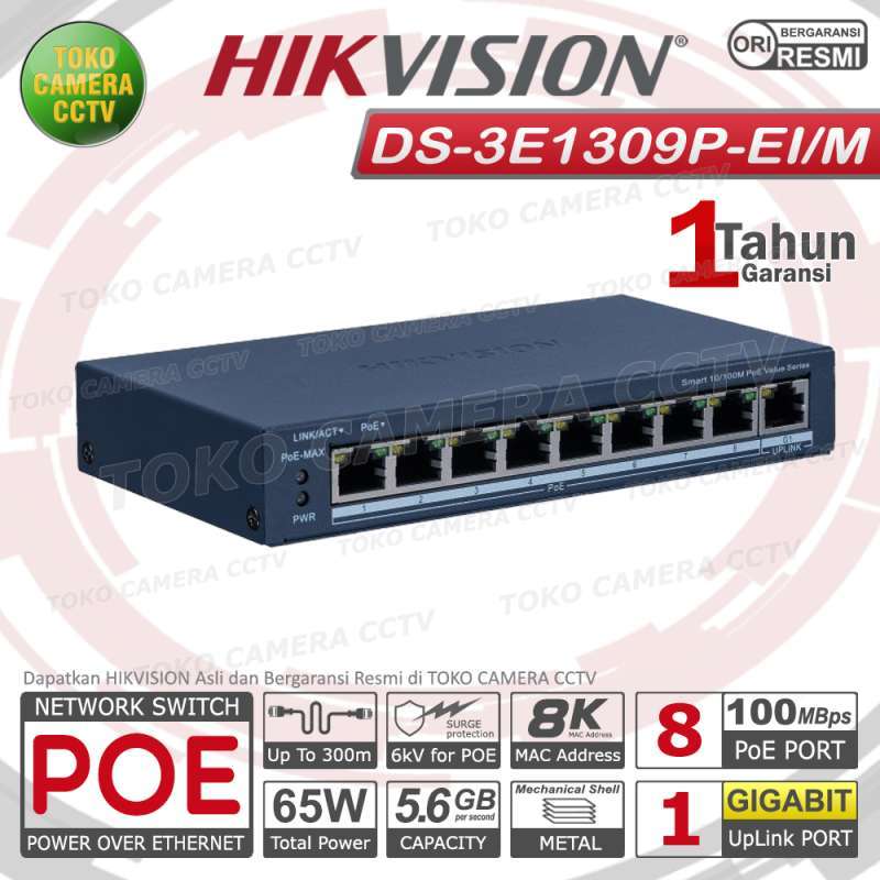 Jual Switch Poe Hikvision Ds-3e1309p-ei/m Smart Poe Switch 8 Port Di Seller Toko Camera Cctv ...
