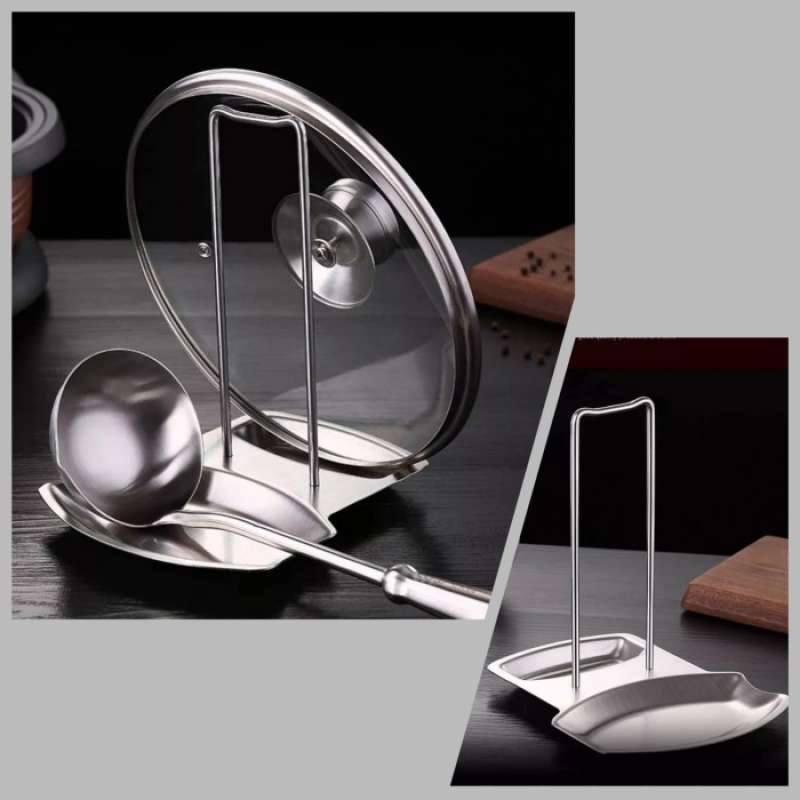 Promo Rak Stand Sandaran Tutup Panci Sutil / Lid Spoon Rack - 304 ...