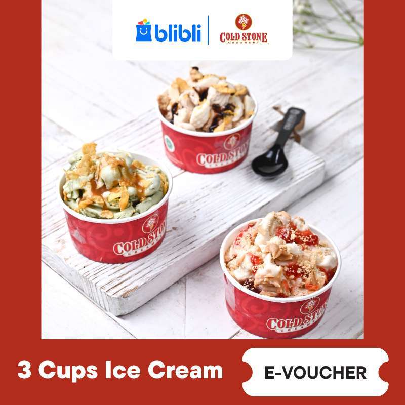 Promo Cold Stone Creamery 3 Cups Ice Cream Diskon 44% Di Seller Cold ...