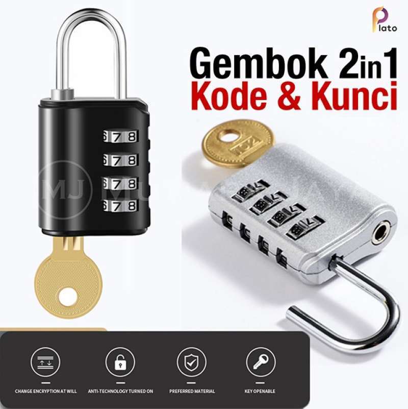 Jual Gembok Koper 2in1 Pintu Bagasi Kunci Angka Kode Kecil - Hitam Di Seller Winter - Cengkareng ...