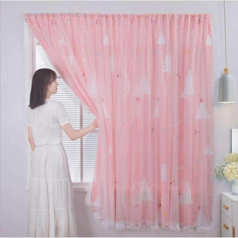 Promo Tirai Horden Jendela Magic Gorden Praktis Pasang Tanpa Bor Paku ...