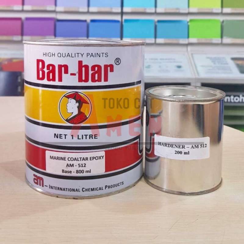 Promo Promo- Bar-bar Marine Coaltar Epoxy 1lt Black / Cat Anti Karat ...