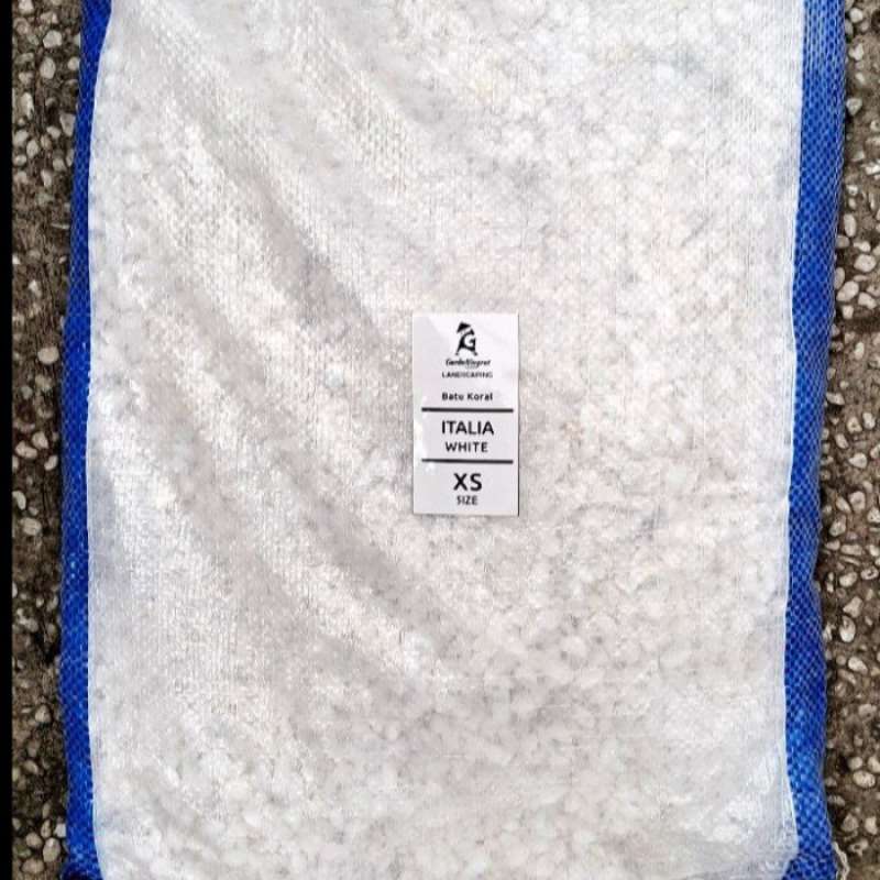 Jual Po Batu Putih Italy 10kg-white Italian Pebble Stone Untuk Taman ...