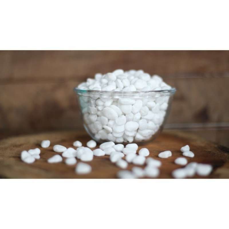 Jual Po Batu Putih Italy 10kg-white Italian Pebble Stone Untuk Taman ...