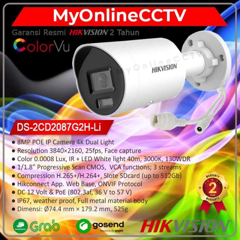 Promo Ds-2cd2087g2h-li/liu 8mp Colorvu Face Detect Ip Camera Cctv Dual ... Promo Ds-2cd2087g2h-li/liu 8mp Colorvu Face Detect Ip Camera Cctv Dual ...