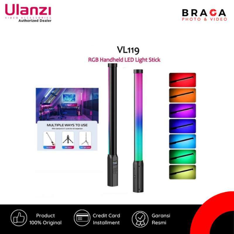 Promo Ulanzi Vl119 Rgb Handheld Led Tube Light Stick - Original Diskon ...