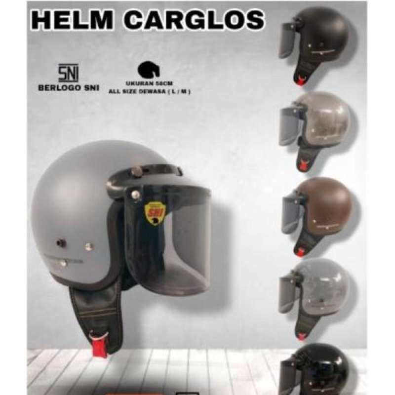 Promo Helm Model Identik Cargloss - Kaca Cembung Car Marine Grey Glos ...