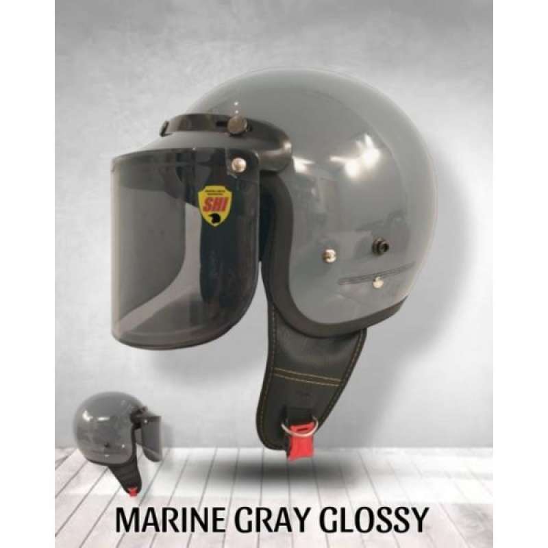 Promo Helm Model Identik Cargloss - Kaca Cembung Car Marine Grey Glos ...