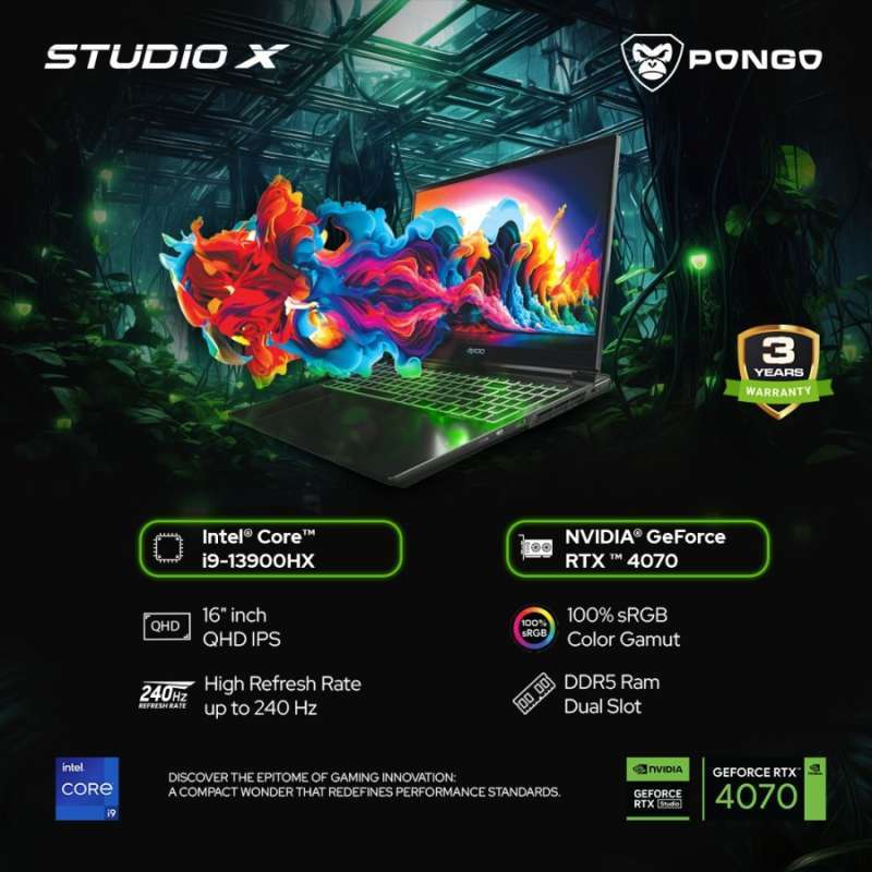 Promo Laptop Gaming Axioo Pongo Studio X Intel Core I9-13900hx Ram 32gb ...