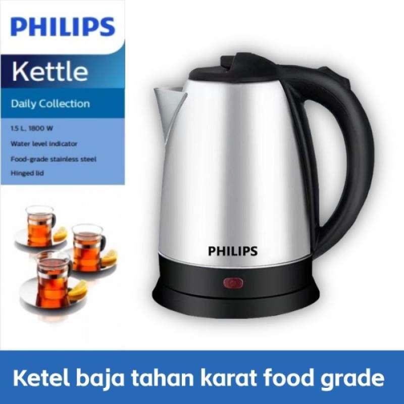 Jual Philips Ketel Listrik Teko Listrik Pemanas Air Stainless 1.8 Liter ...