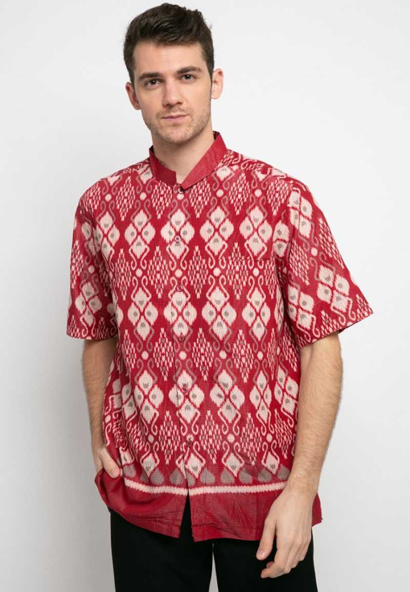 Jual Adikusuma By Arjuna Weda Hem Batik Koko Pria - Merah - S Merah Di ...