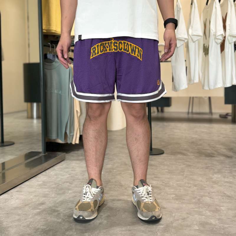 Jual Ric Ricky Is Clown Retro Ripped Smiley Patchwork Retro Shorts 100% ...