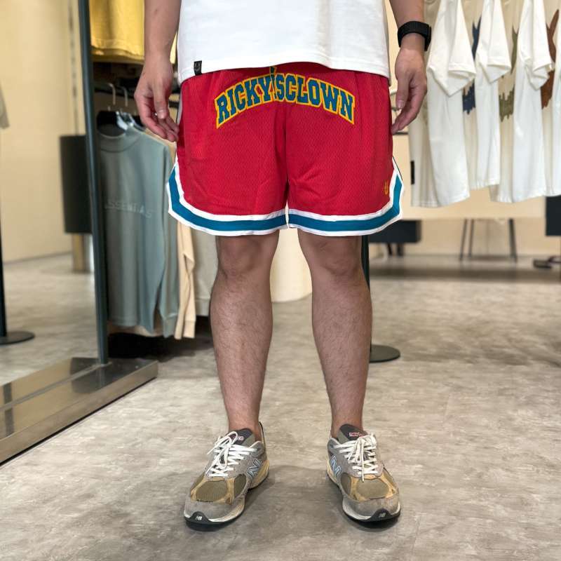 Jual Ric Ricky Is Clown Retro Ripped Smiley Patchwork Retro Shorts 100% ...