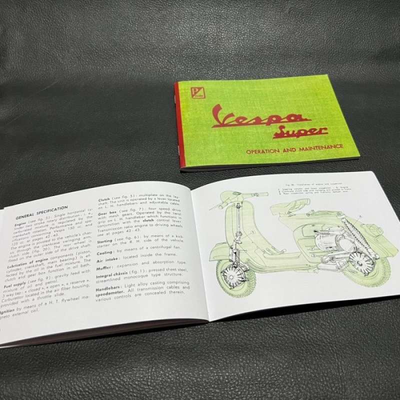 Jual Manual Book Buku Panduan Pengguna Pemakaian Perawatan Vespa Super ...