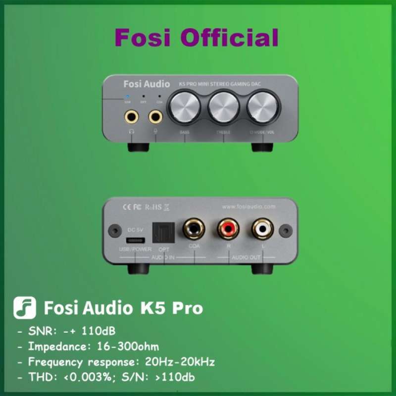 Jual Fosi Audio K5 Pro K5pro Gaming Dac Headphone Amplifier Mini Hi-fi Di Seller Circlet ...