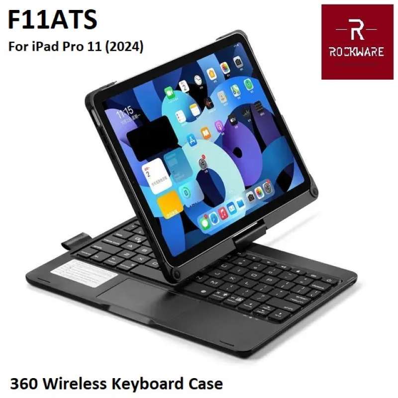 Jual Rockware F11ats - 360 Rotate Wireless Keyboard Case For iPad Pro ...