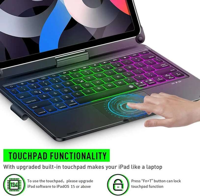 Jual Rockware F11ats - 360 Rotate Wireless Keyboard Case For iPad Pro ...