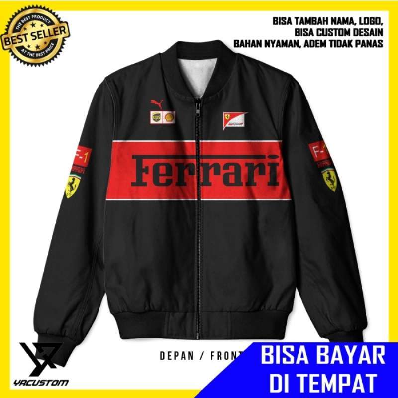 Jual Jaket Bomber F1 Ferrari Formula 1 Polo Racing Team Scuderia 01 Di ...