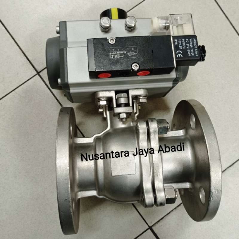 Promo Ball Valve Pneumatic Stainless 304 Flange Jis 10k 2 Inchi ...