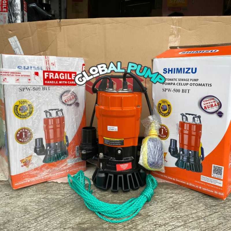 Promo Pompa Celup Air Kotor Otomatis Shimizu Spw 500 Bit 2inch 500watt ...