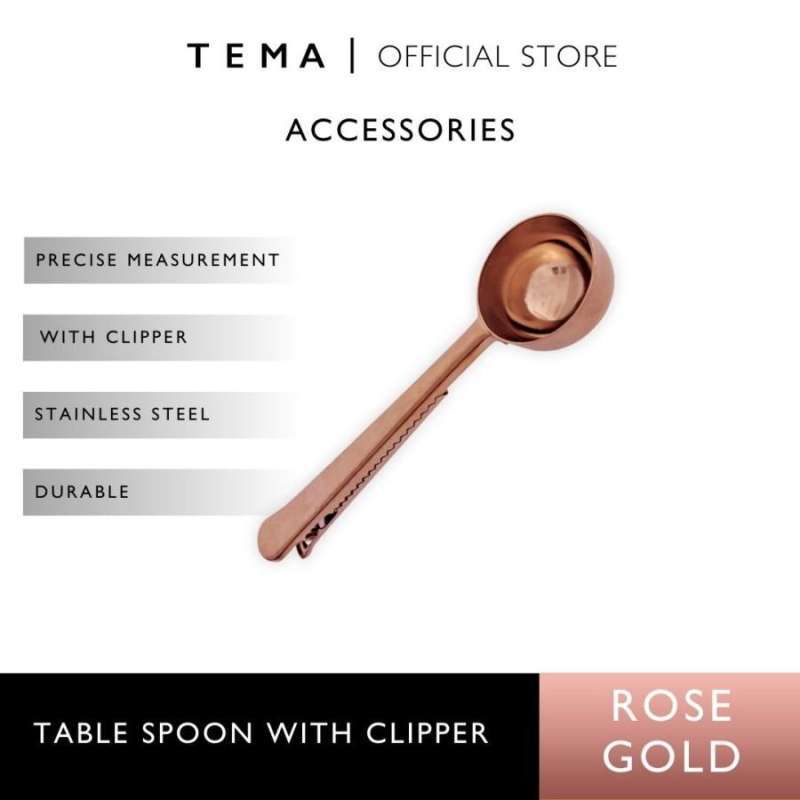 Jual Rose Gold Table Spoon With Clipper / Sendok Teh Di Seller Tema Tea ...