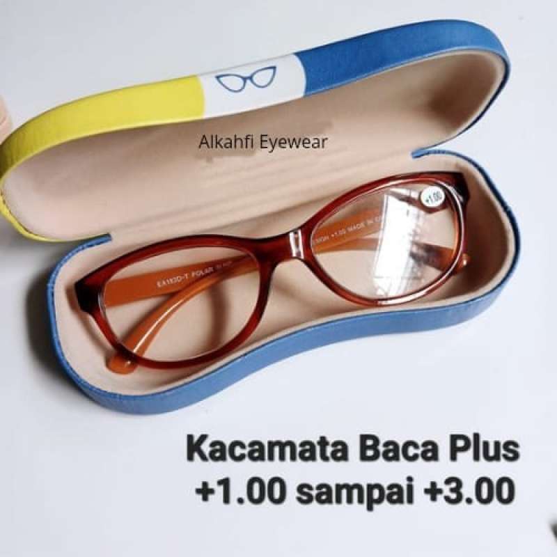 Promo Kacamata Baca Plus Wanita Ringan +1.00 S/d +3.00 Gratis Box - +1. ...