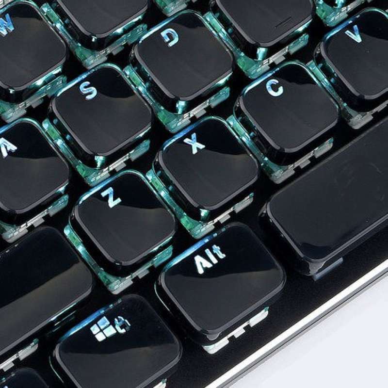 Promo Alcha Keycaps Crystal Flat Backlit Oem File Black / White Diskon ...