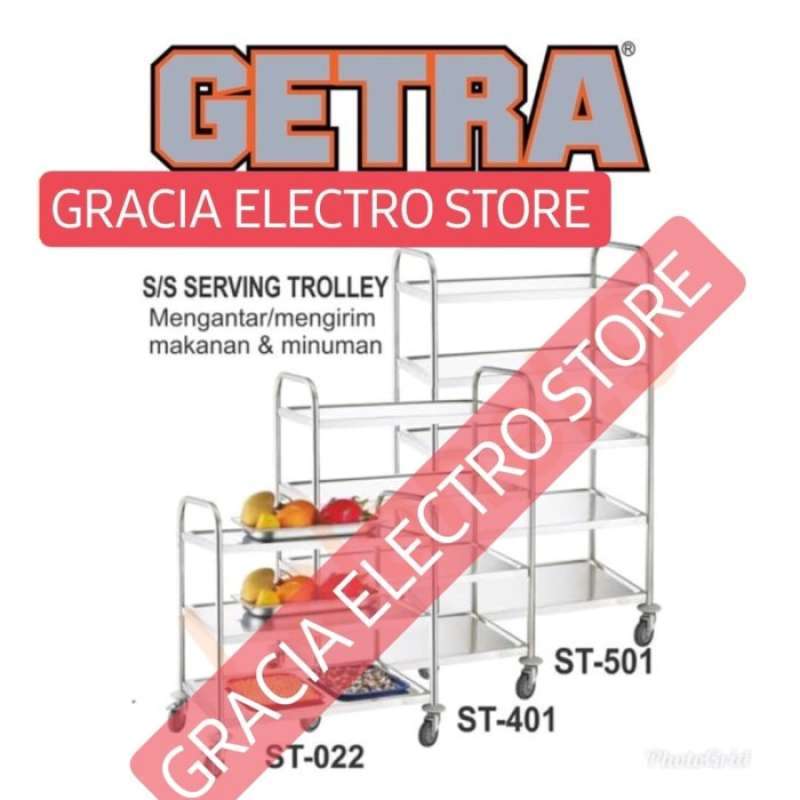 Promo Getra St-022 Serving Trolley Stainless Rak Pengantar Makanan ... Promo Getra St-022 Serving Trolley Stainless Rak Pengantar Makanan ...