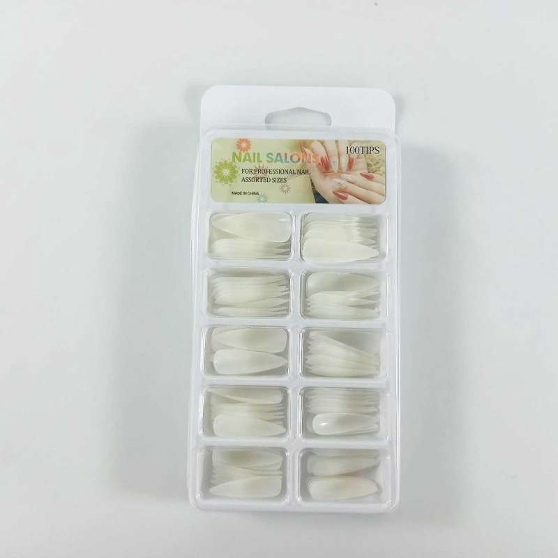 Jual Nail Salons Kuku Palsu Tempel Fake Nails Acrylic Natural 100 Pcs ...