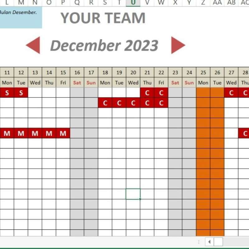 Jual Excel Tools - Tabel Data Cuti Karyawan 2023, 2024, 2025 Libur Cuti ...