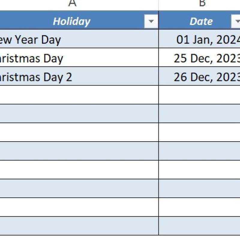 Jual Excel Tools - Tabel Data Cuti Karyawan 2023, 2024, 2025 Libur Cuti ...