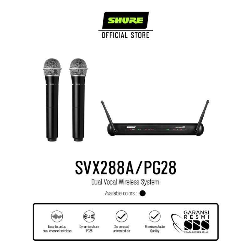 Jual Shure Svx288a/pg28 Dual Vocal Wireless System - Freq-h14 Di Seller ...
