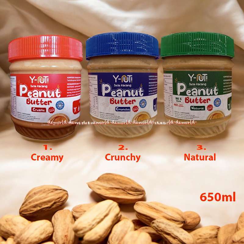 Jual Y-ut! 340gr Peanut Butter Creamy Crunchy Natural Peanuts Selai ...