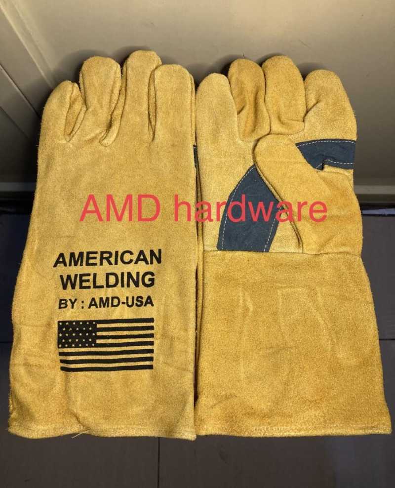 Jual Sarung Tangan Las American Welding Amd Original Kulit Sapi Premium ...