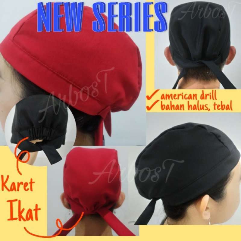 Jual Topi Barista Chef Koki Pekerja Topi Bedah Operasi Surgical Cap ...