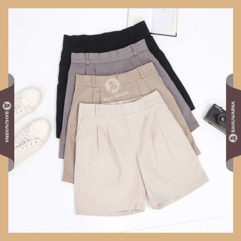 Promo Celana Pendek Wanita Santai Selutut Hot Pants Katun Jumbo Model Korea - Hitam, M Diskon 23 ...