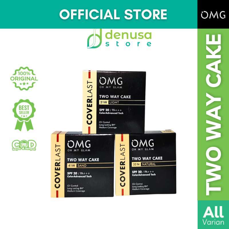 Jual Omg Oh My Glam Coverlast Two Way Cake Spf 20 Pa+++ 12 G Bedak ...