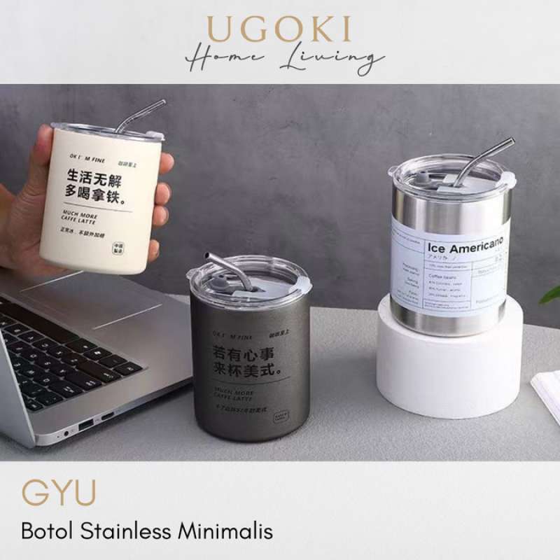 Promo Ugoki Botol Stainless Minuman Minimalis Botol Cup Coffee Tea ...