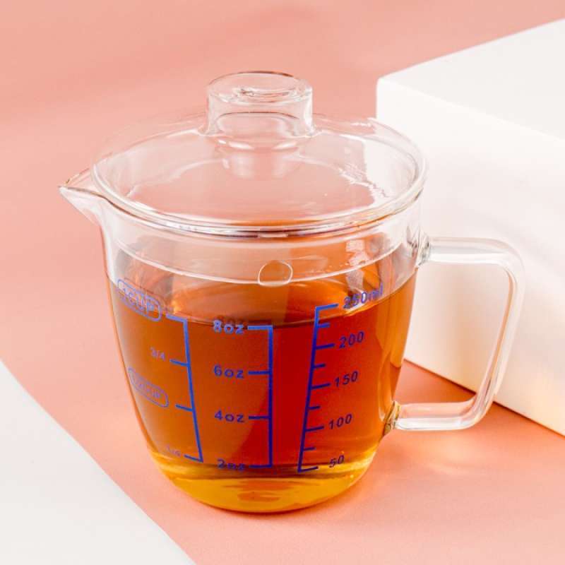 Promo Gelas Teko Susu Kopi Milk Jug Borosilicate Glass Pitcher Flat Lid ...