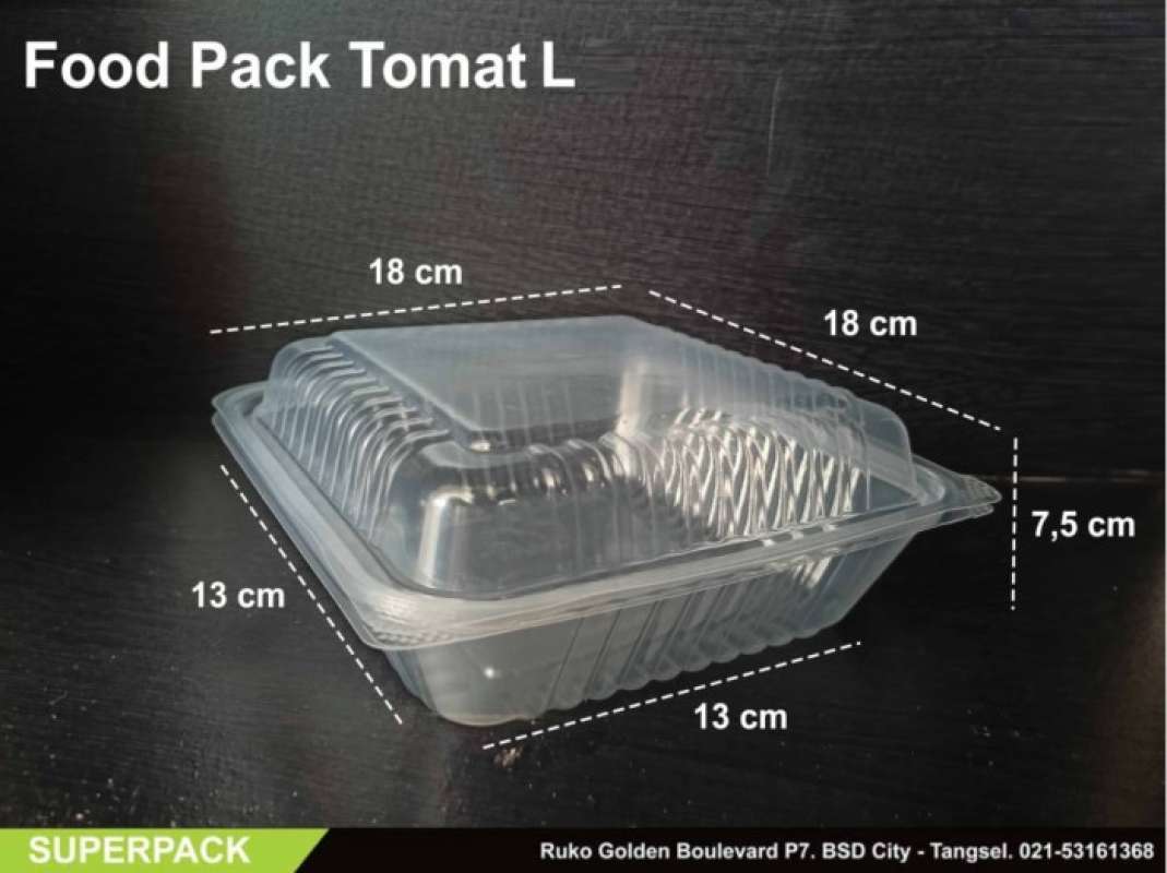 Promo Foodpack Tomat L Pengganti Styrofoam Kotak Makan Diskon 23% Di Seller Nishimu Store ...
