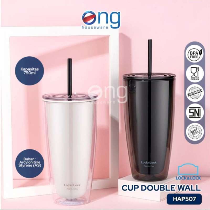 Promo Tumbler Botol Minum Dingin Double Wall Cold Cup 750ml Lock N Lock Lock Diskon 23% Di ...