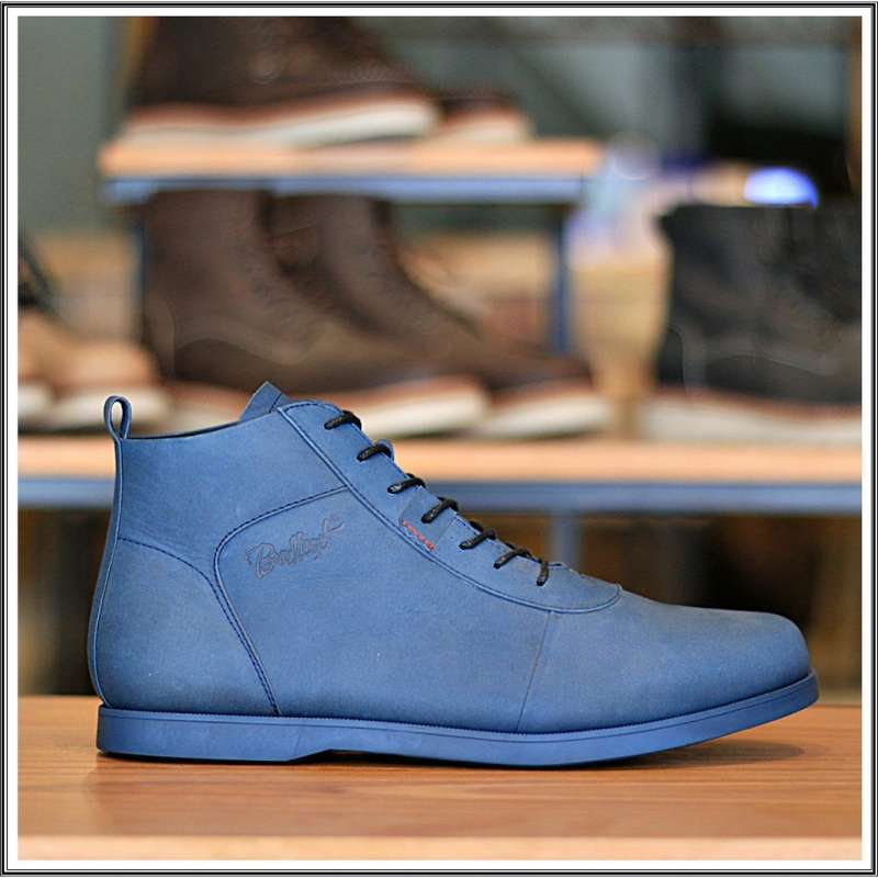 Promo Anubis Navy - Sepatu Kulit Kasual Semi Boots Pria - 41 Diskon 27% ...